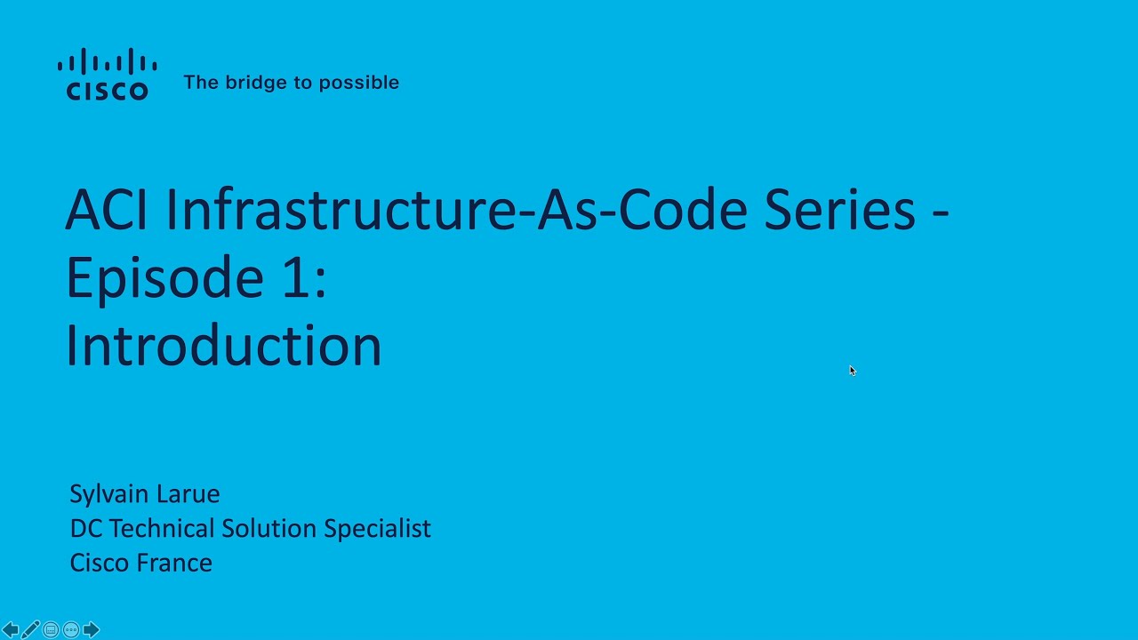 ACI IaC Video Series - Episode 1 : Introduction - YouTube