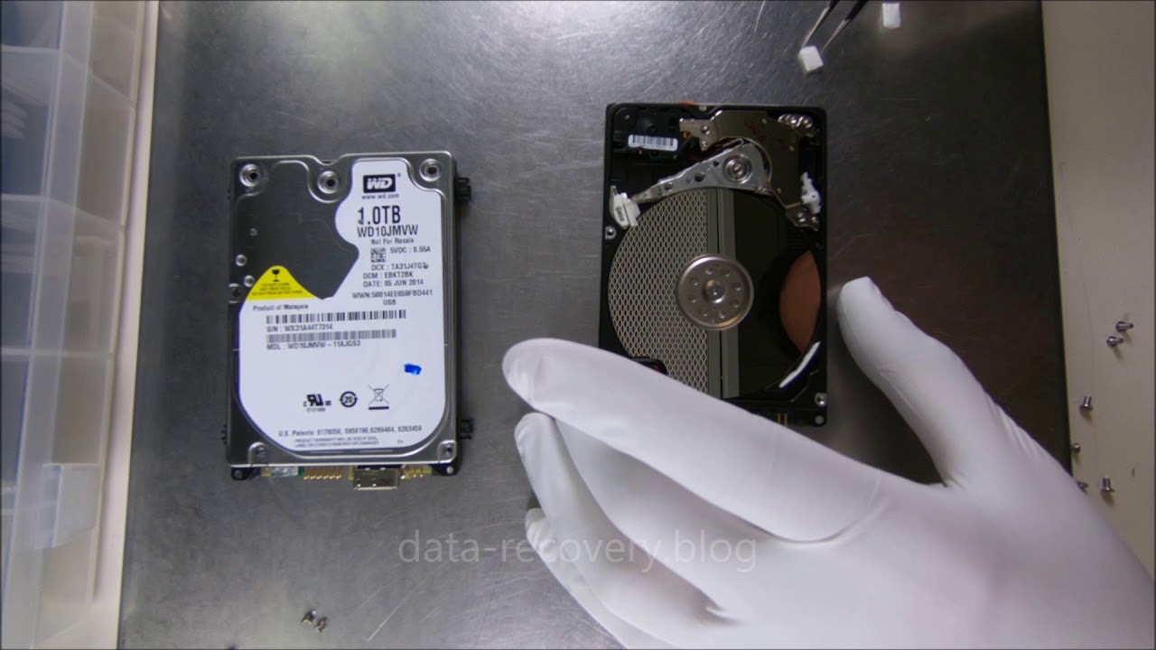 WESTERN DIGITAL WD10JMVW DATA RECOVERY HEAD SWAP - YouTube