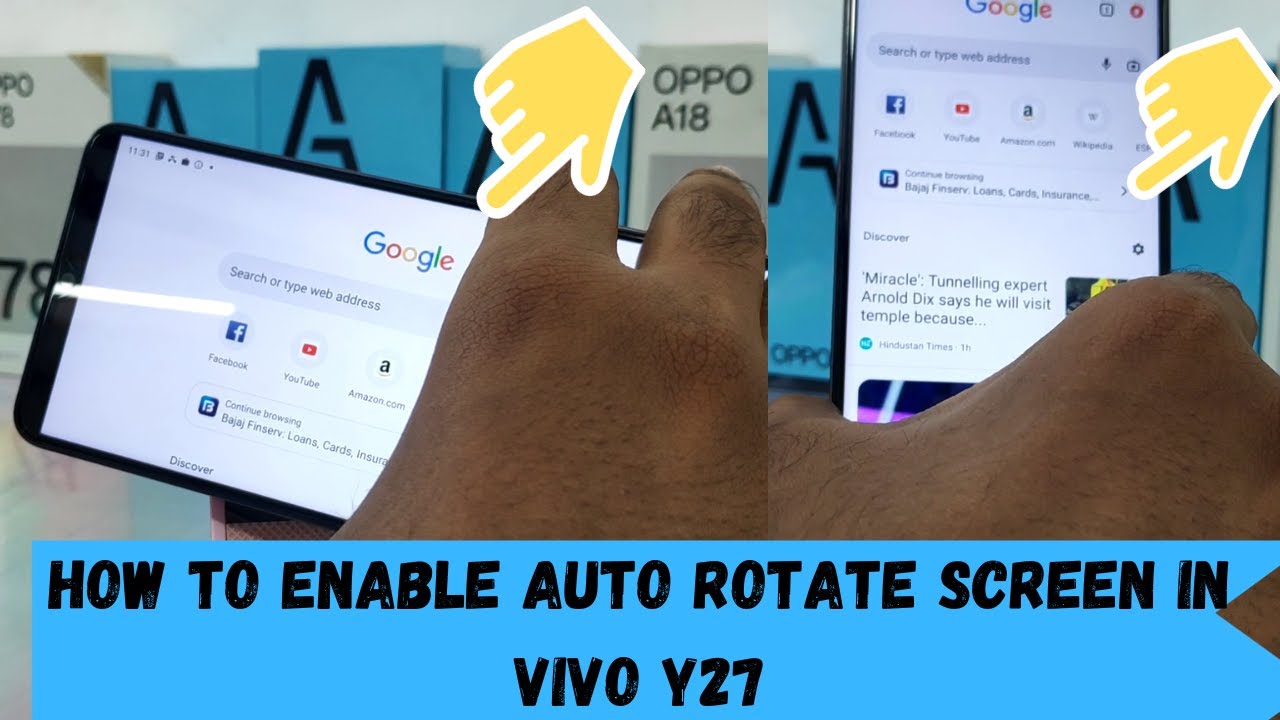 How to Enable Auto rotating screen in VIVO Y27| How to turn on home ...