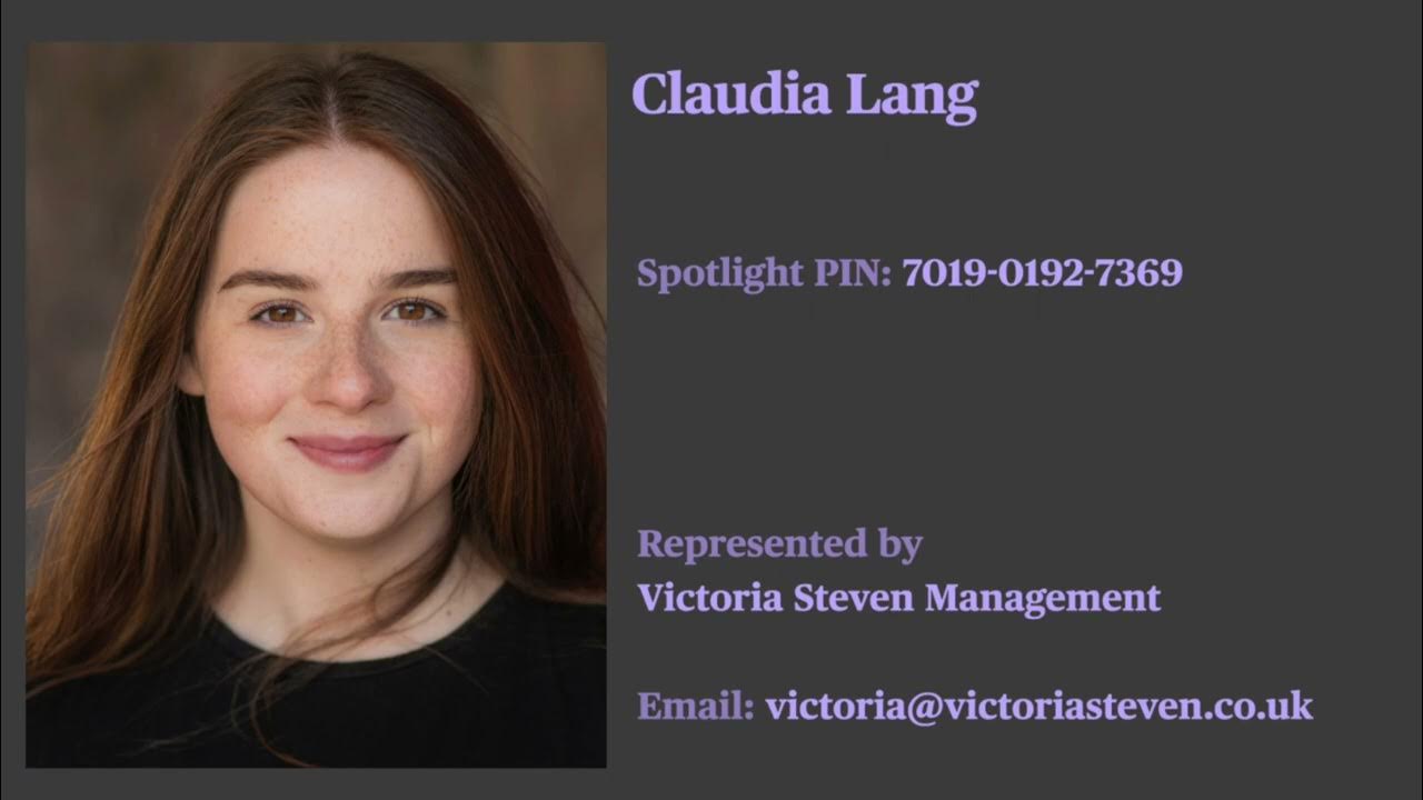 Claudia Lang Character VO Reel - YouTube