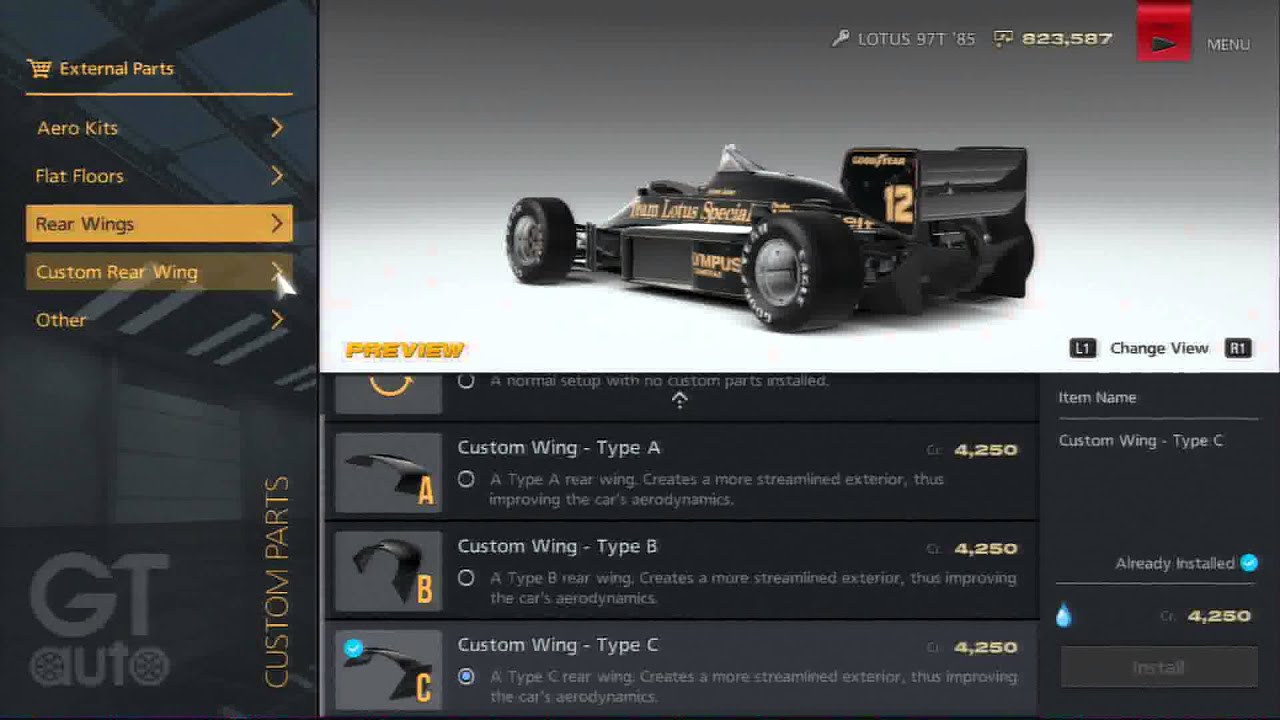 GT6: Lotus 97T Custom Parts & Wings & Vinyls - YouTube