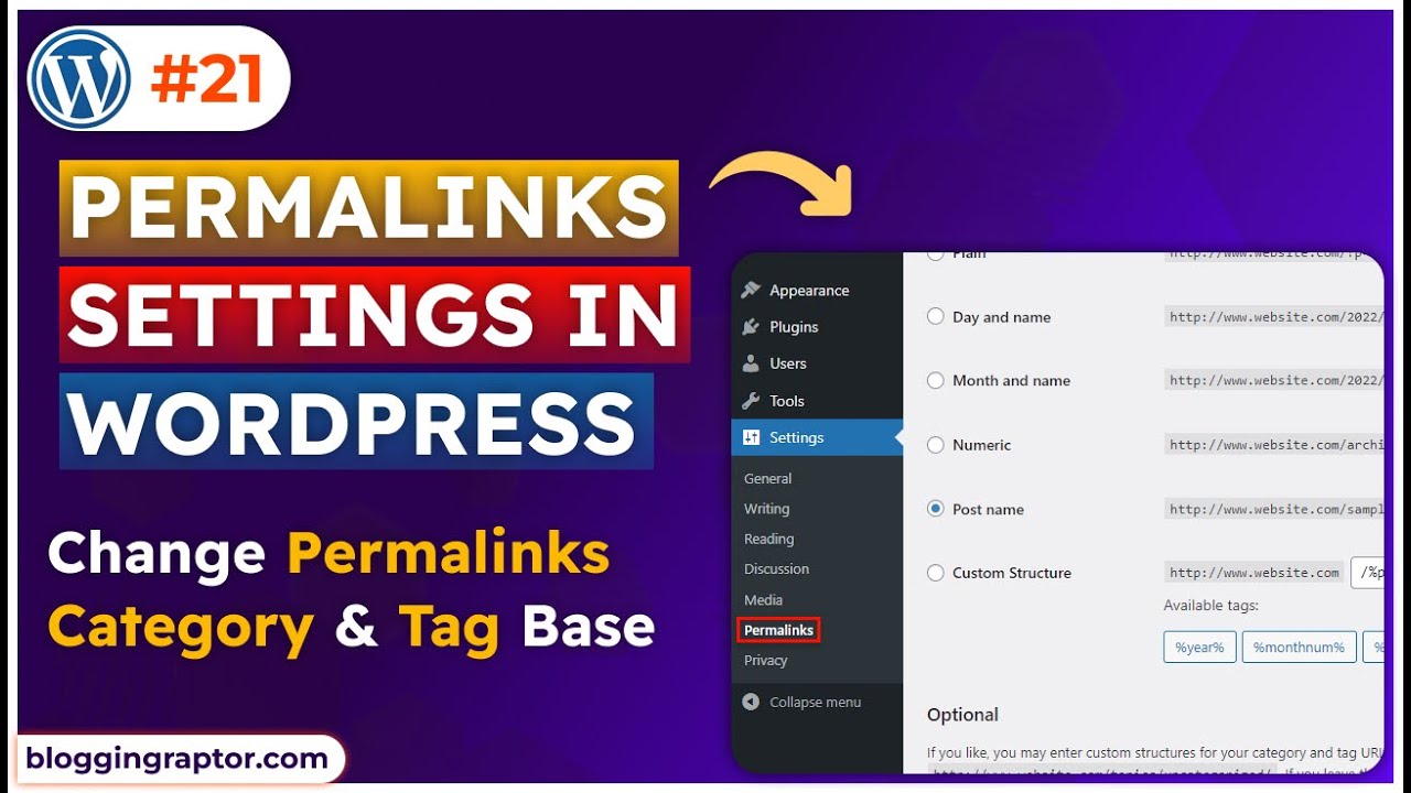 WordPress Permalinks Settings Tutorial | WordPress Course - YouTube