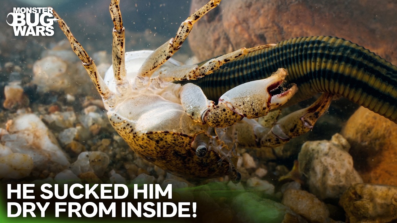 Leech vs. Crab: The Most Disturbing Underwater Battle! | Monster Bug ...