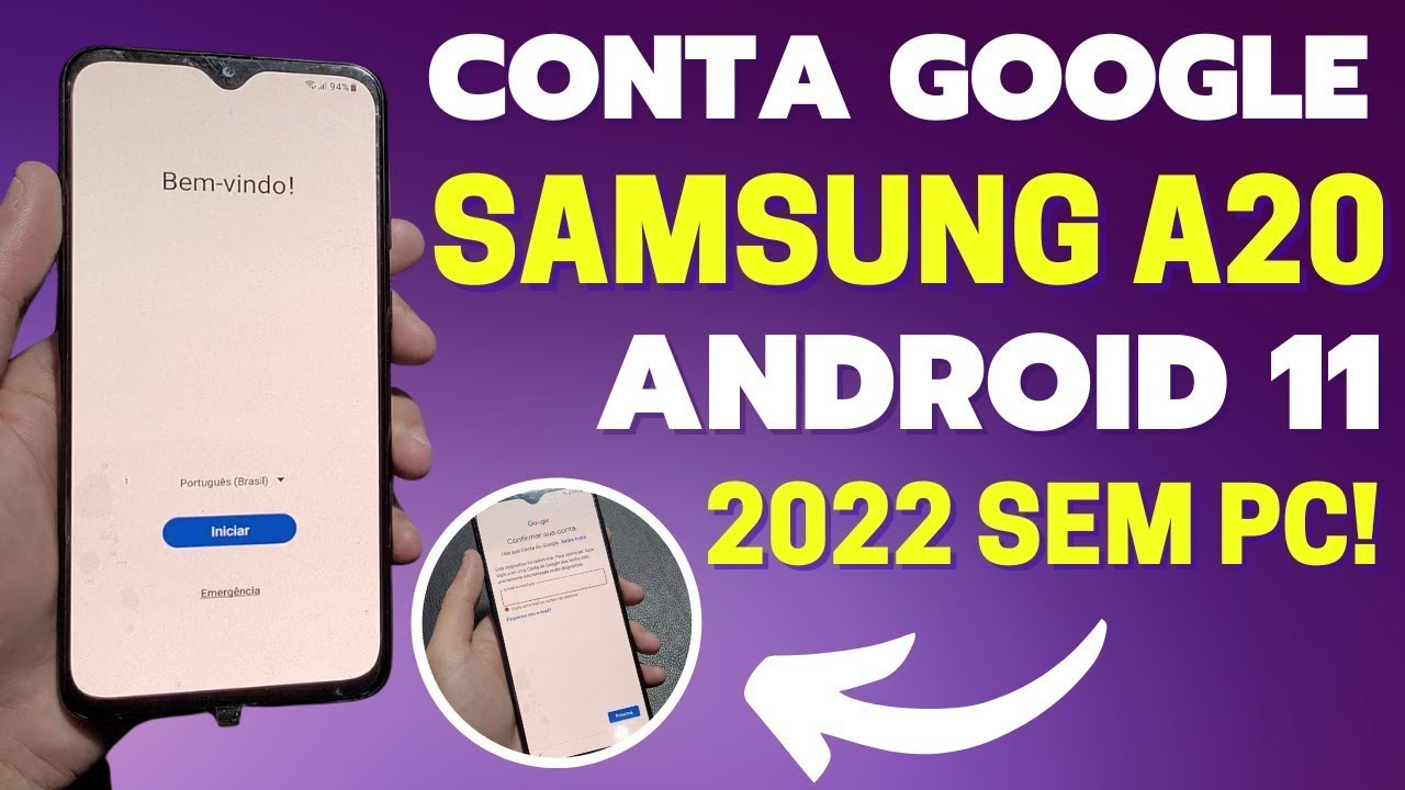 como remover conta google/frp Google account samsung A20 SM-A205G sem ...