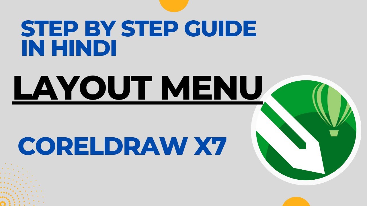 Layout Menu Bar in Coreldraw in Hindi Step by Step Guide. #coreldraw # ...