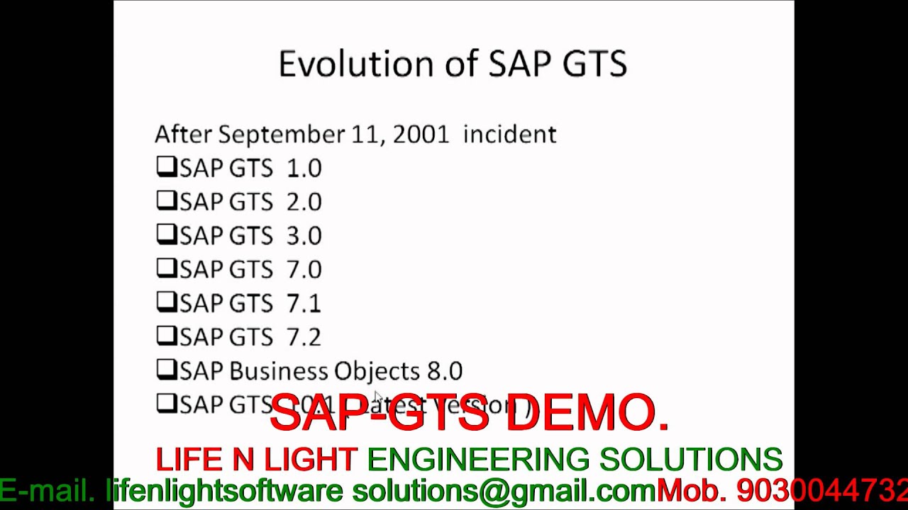 SAP GTS DEMO - YouTube