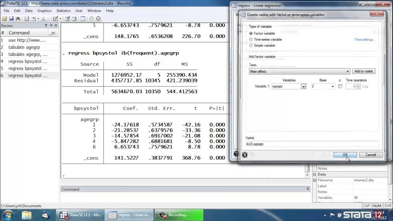 Introduction to factor variables in Stata®, part 1: The basics - YouTube