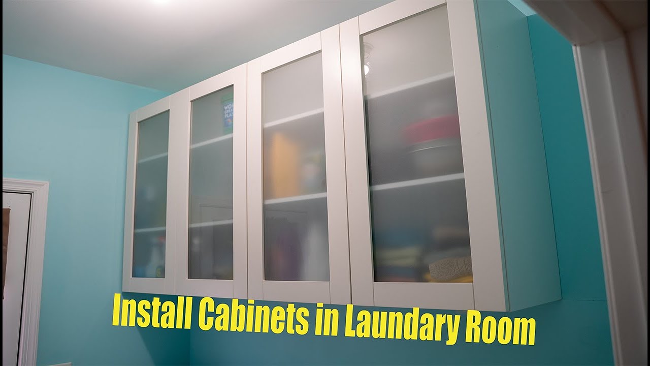 How to Install Cabinets in Laundry Room (DIY) - YouTube