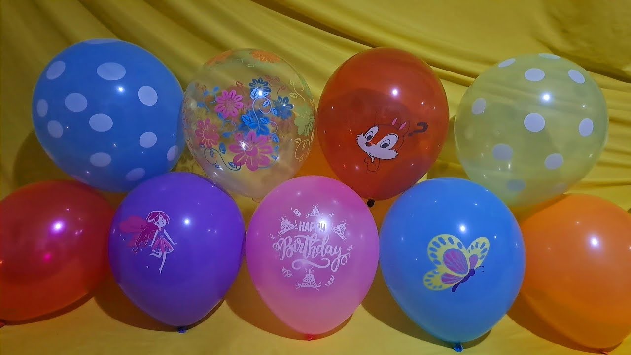 FUN BIRTHDAY BALLOONS POP PART 753!!! - YouTube