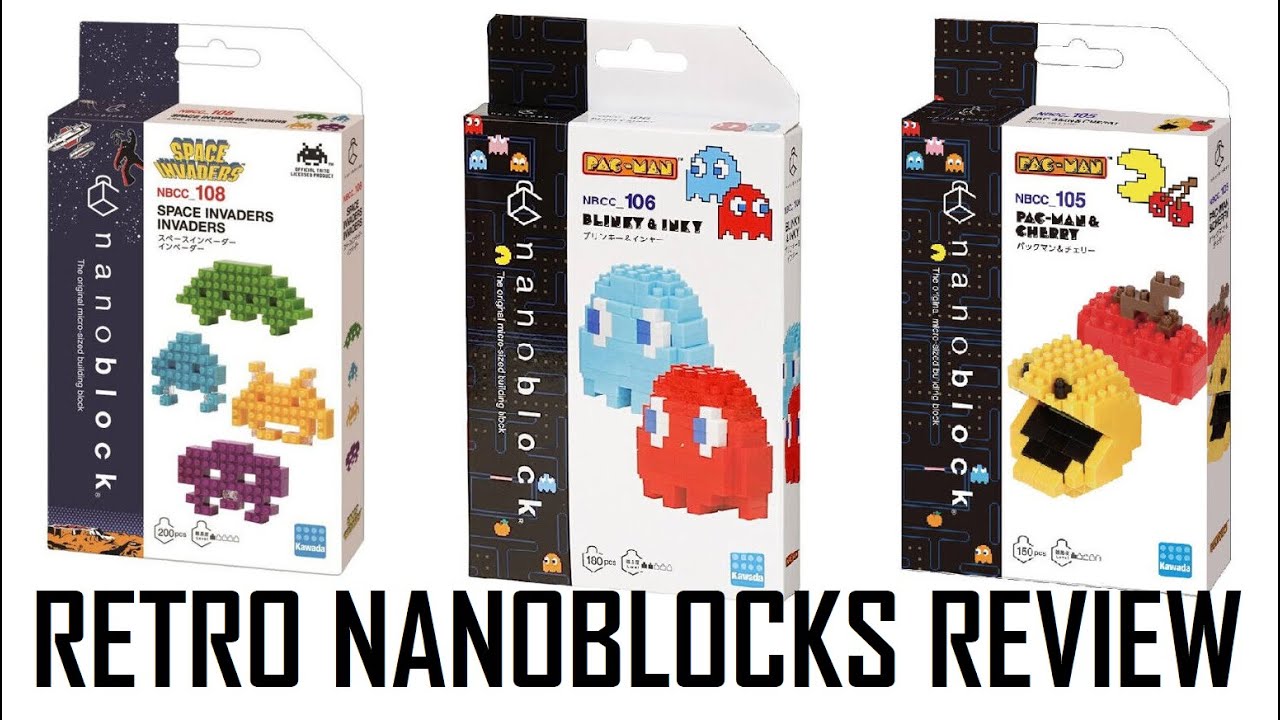 Pac-Man and Space Invaders Nanoblocks - Review & Build - YouTube