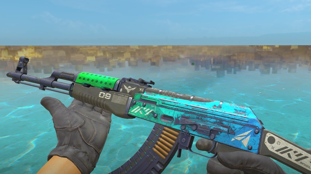 AK-47 | Ice Coaled (Battle-Scarred) | CS:GO Skin Showcase - YouTube