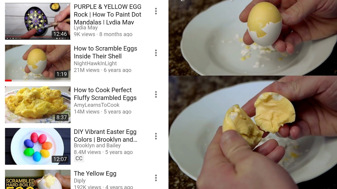 How to scramble eggs inside their shell || NightHwakInLight || test ...