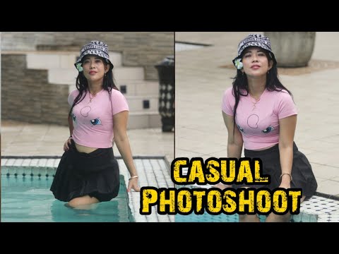 Casual Photoshoot sampai Nyebur di Kolam...