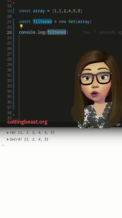 Using Sets To Filter Out Duplicate Values From An Array In Javascript Shorts Javascript