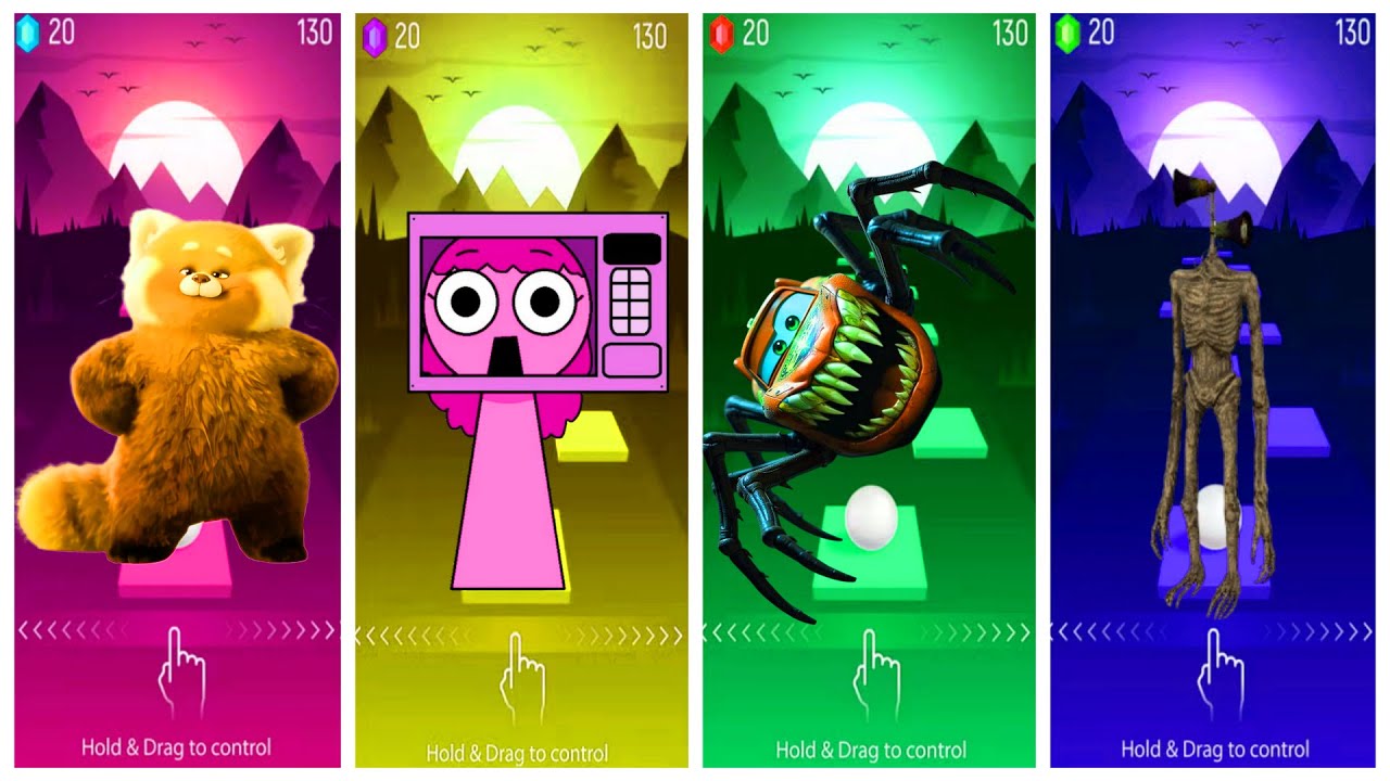 Turning Red 🆚 Sprunki Microwave 🆚 McQueen Spider Eater 🆚 Siren Head ...