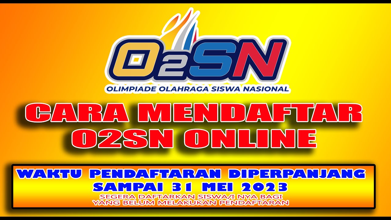 Cara Mendaftarkan Peserta O2SN Secara Online || Jangan Sampai Salah ...