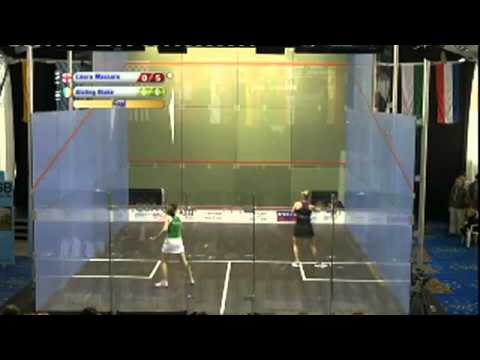 Squash - ETC2012 Final Laura Massaro vs Aisling Blake 1 - YouTube