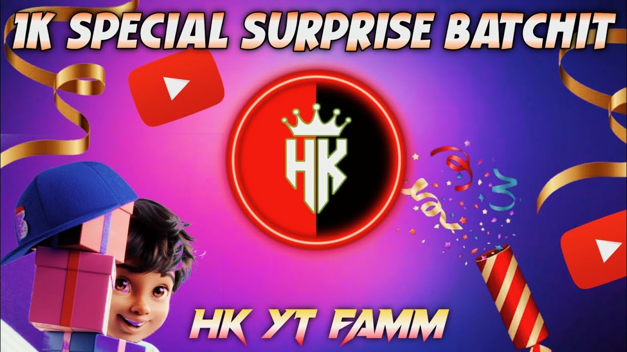 🎁 1K SPECIAL SURPRISE GIFT | HK EDITING16 | 1K SUBSCRIBERS FAMILY🥳🔥 ...