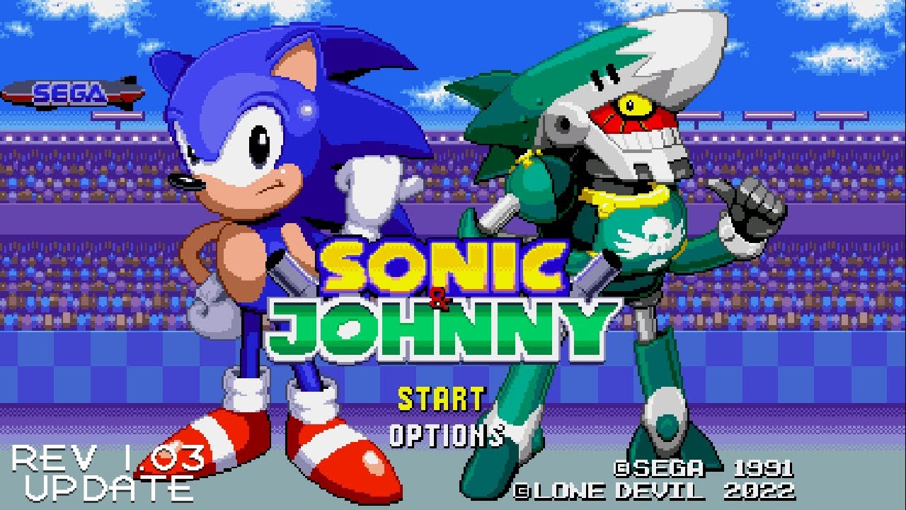 Sonic & Johnny (REV 1.03 Update) Full Game Playthrough + Extras (1080p ...