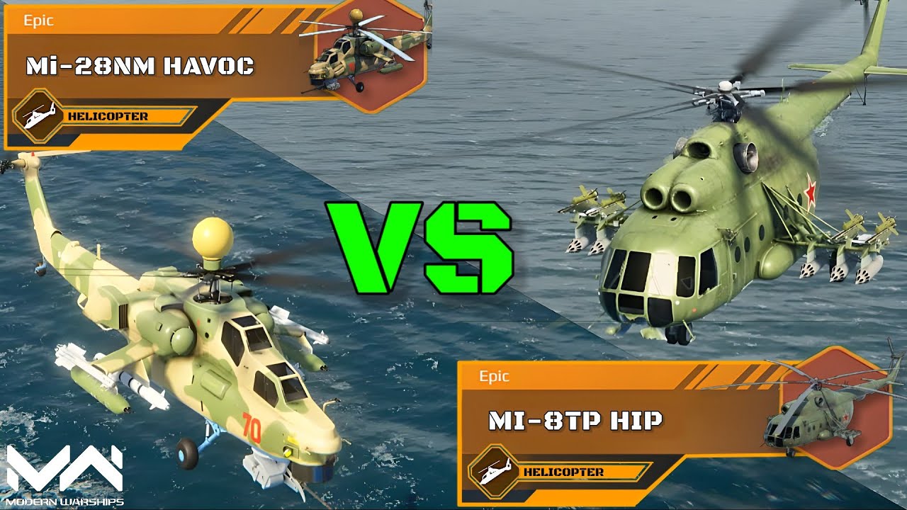 NEW MI-8TP Hip VS Mi-28NM Havoc | Epic Helicopter Comparison | Modern Warship - YouTube