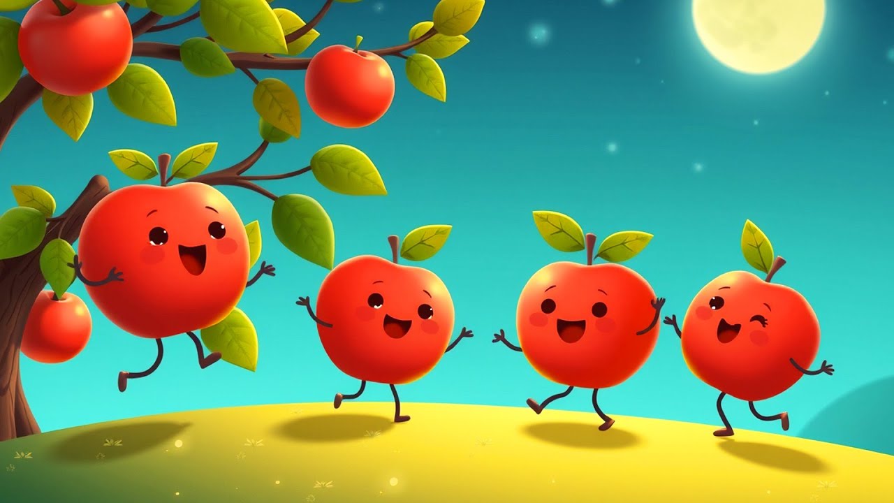 "Five Little Apples | Fun Nursery Rhyme for Kids" - YouTube