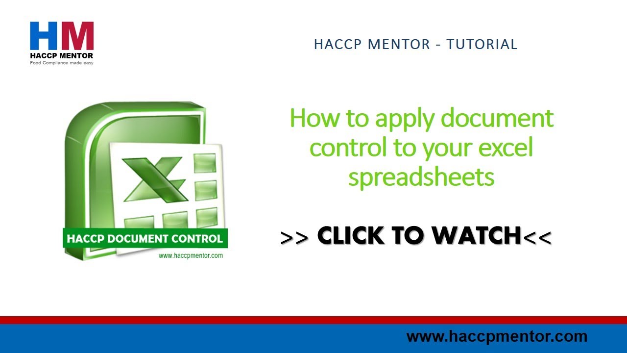 How To Add Document Control To Excel Spreadsheets - Youtube