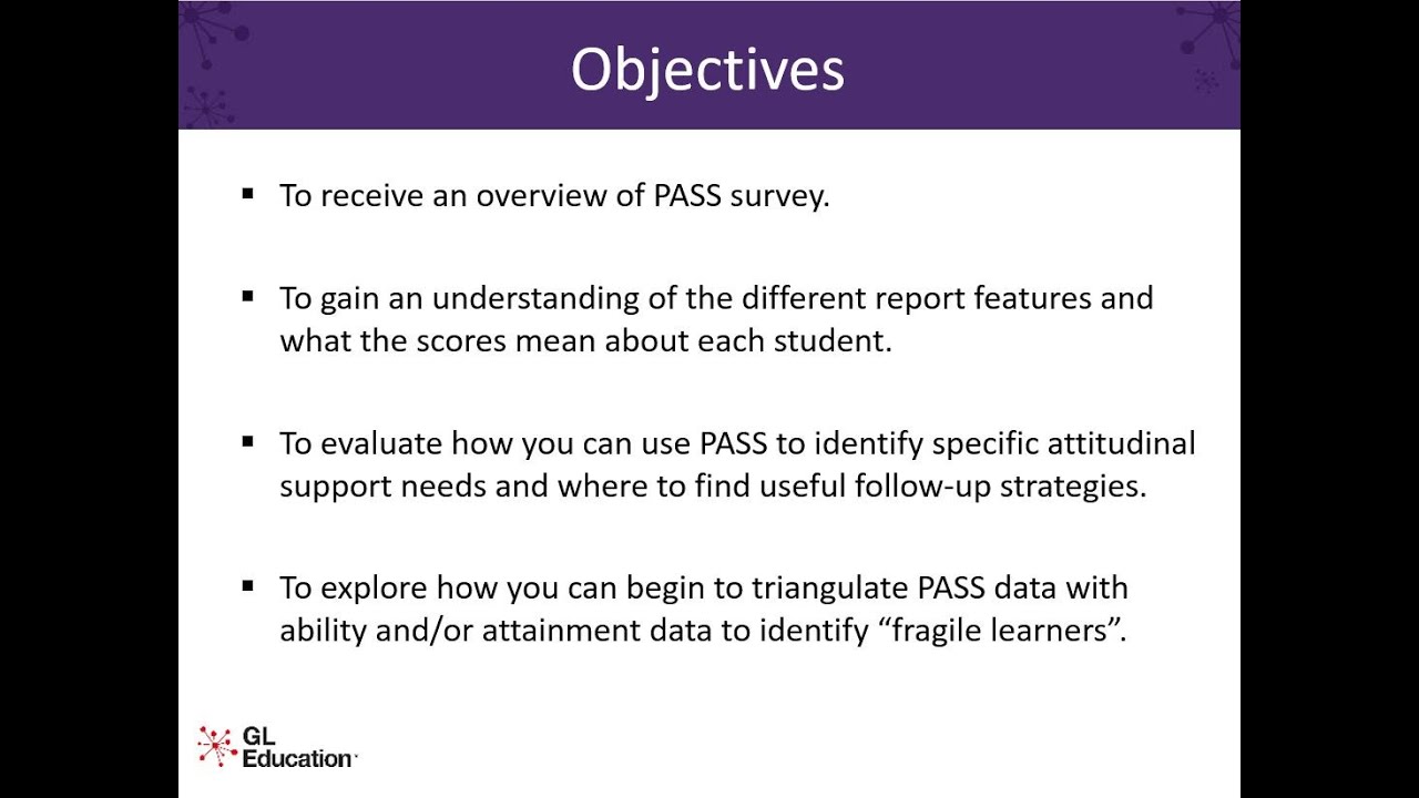 An introduction to the Pupil Attitudes to Self and School (PASS) survey ...