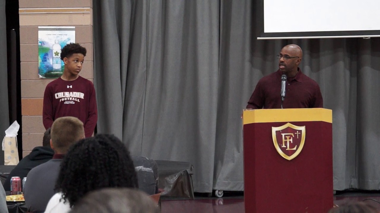 Joshua Goynes (#2) Faith Lutheran Middle School A-Team Football Banquet ...