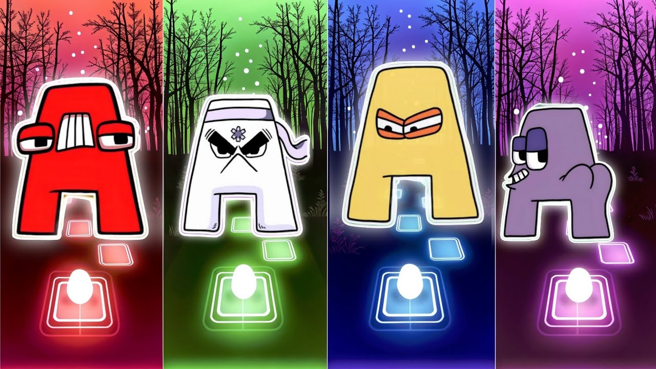 Red Alphabet Lore 🆚 Black Alphabet Lore - A 🆚 Purple - B Lore First - A ...
