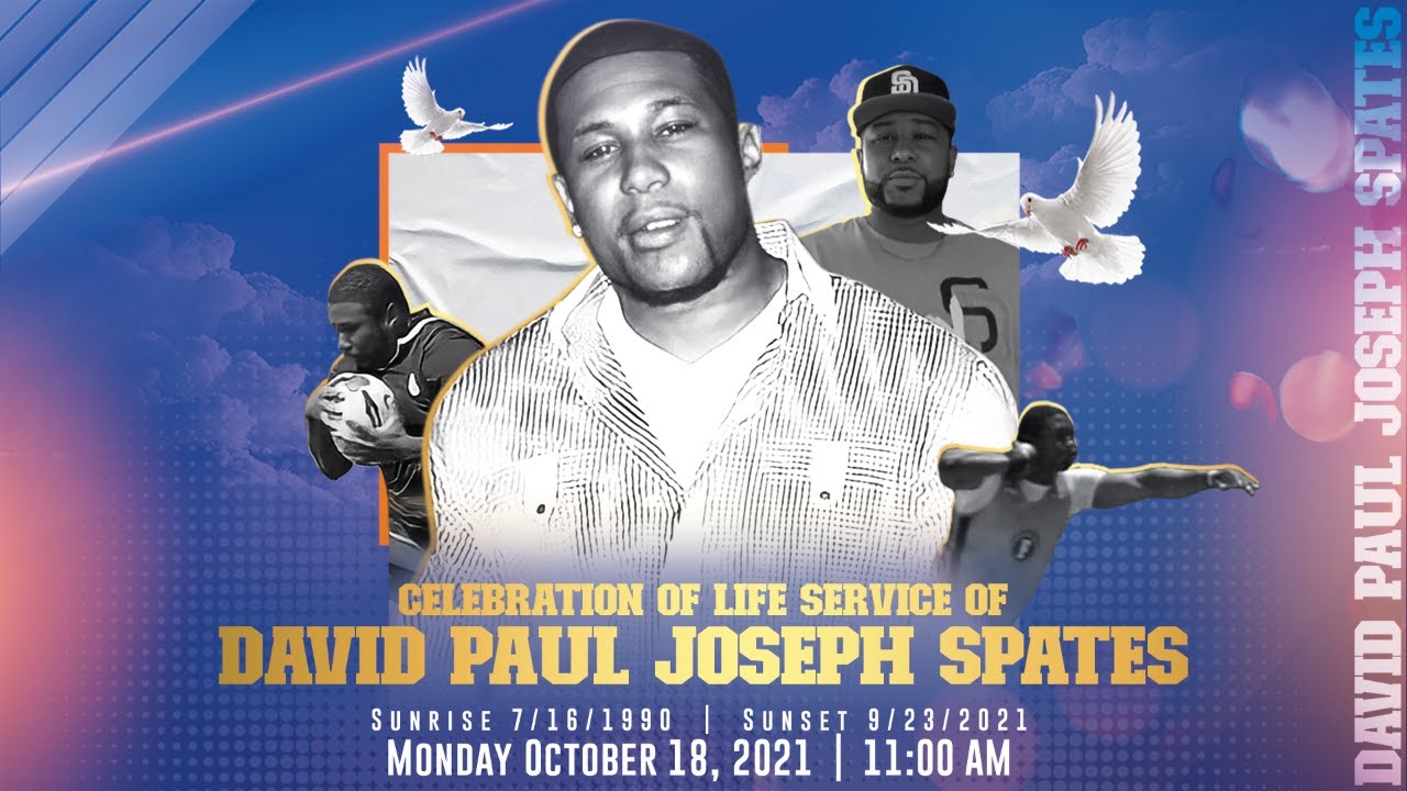 LIVE: Celebration of Life Service for David Paul Joseph Spates 💙🕊🙏🏽 ...