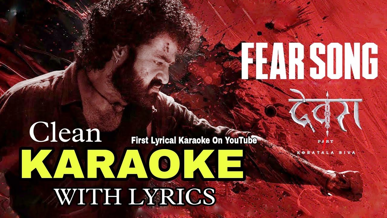 Fear song | Devara | clean karaoke with lyrics - YouTube