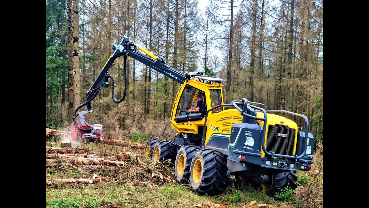 🌲 *the NEW one* • WFW Ecolog 688F • Harvester in Action • Forsttechnik ...