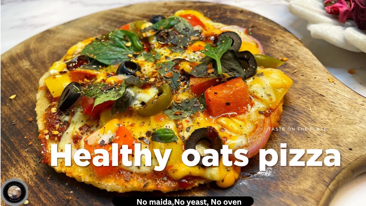 Easy No-oven Oats Pizza Recipe For A Healthy Twist! healthy oats pizza ...