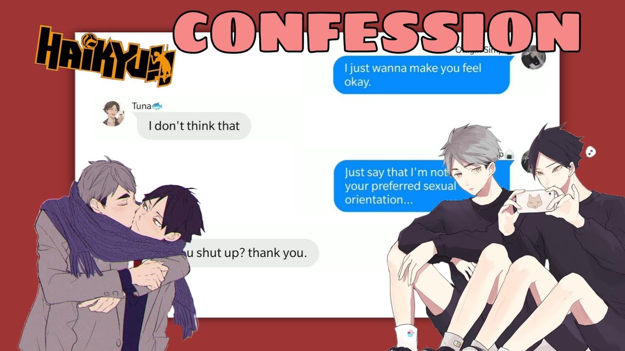 Haikyuu text Confessions #2 //Wish you were gay// OsaSuna~ - YouTube