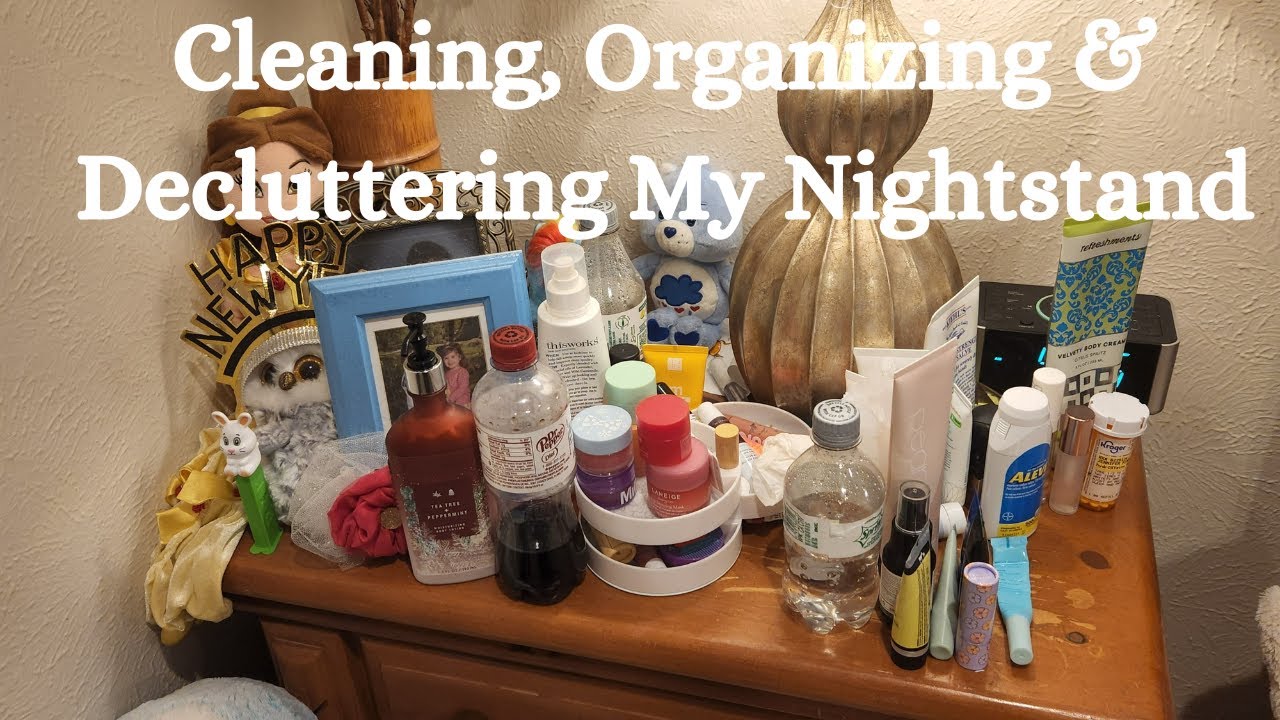 Declutter & Organize - My Nightstand! - Too Much Unused Products! - YouTube