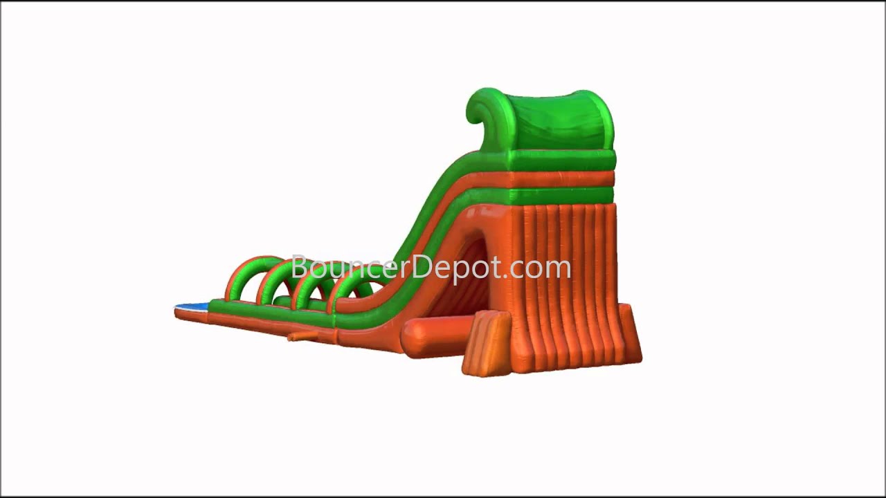 32 Ft Tall Water Slide With Slip # 2097 - YouTube