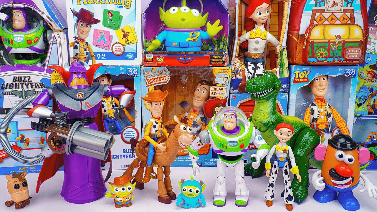 Unboxing Disney Pixar Toy Story toy collection ASMR | Woody & Bullseye ...