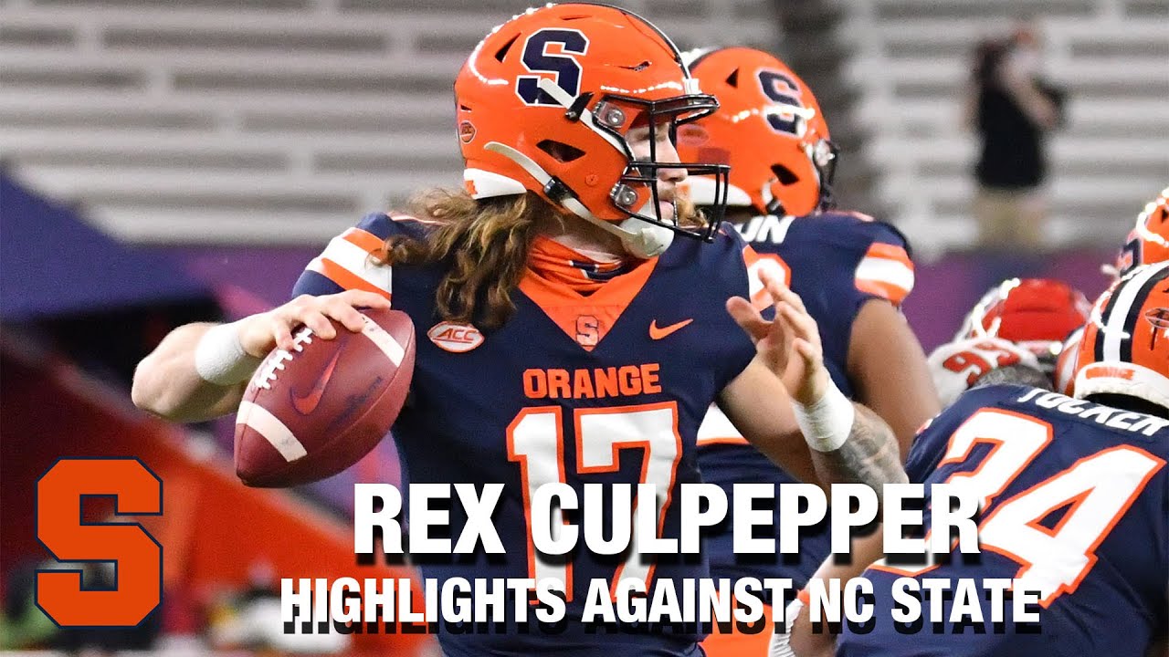 Syracuse QB Rex Culpepper Highlights Against NC State - YouTube