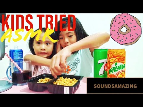 ASMR | KIDS TRYING ASMR FOR THE FIRST TIME | ASMR EATING SOUND 🥃 - YouTube