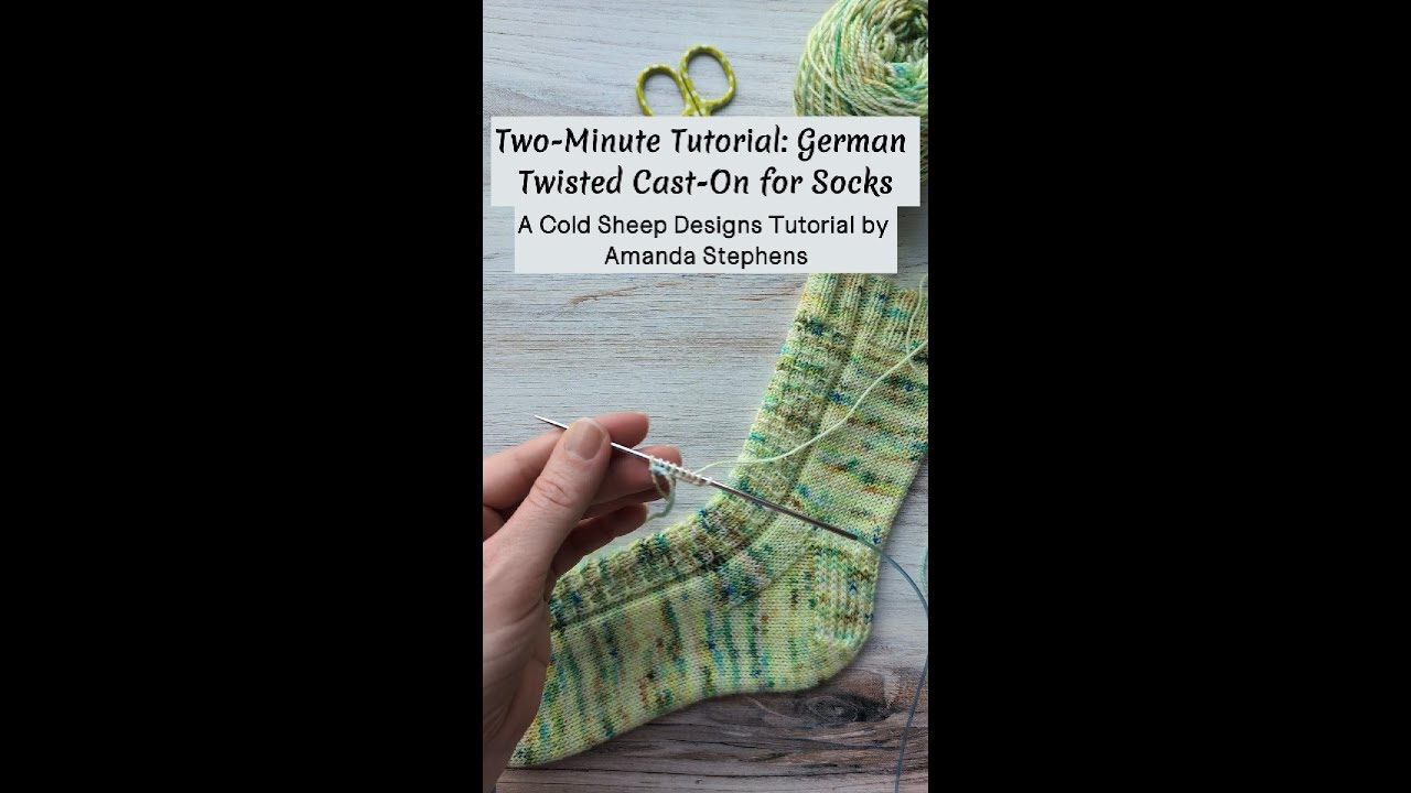 Two-Minute Tutorial: German Twisted Cast-On for Knitting Socks - YouTube
