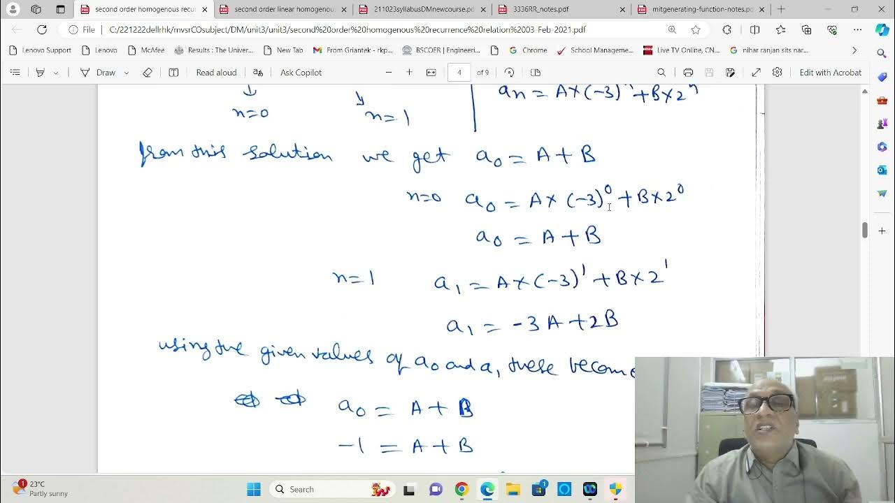 second order linear Recurrence Relations - YouTube