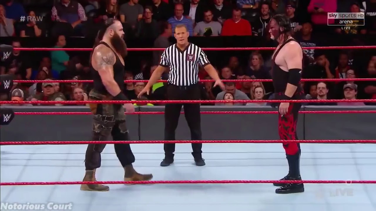 Braun strowman vs kane, full match on raw - YouTube