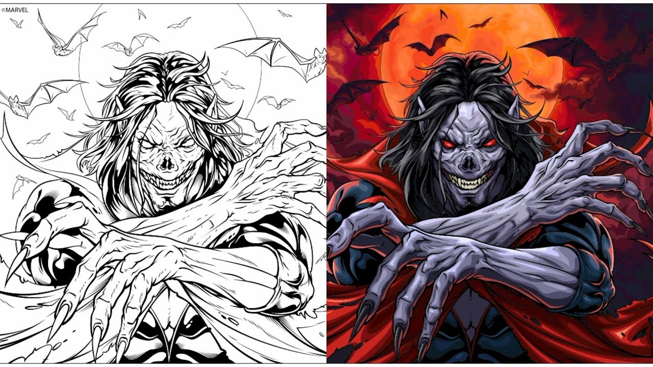 Morbius Coloring #morbius #movie #vampire - YouTube