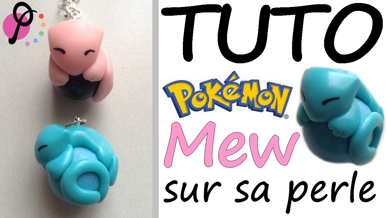 Tutoriel Fimo - Pokémon Mew sur sa perle [PimPomPerles.fr] // Polymer ...