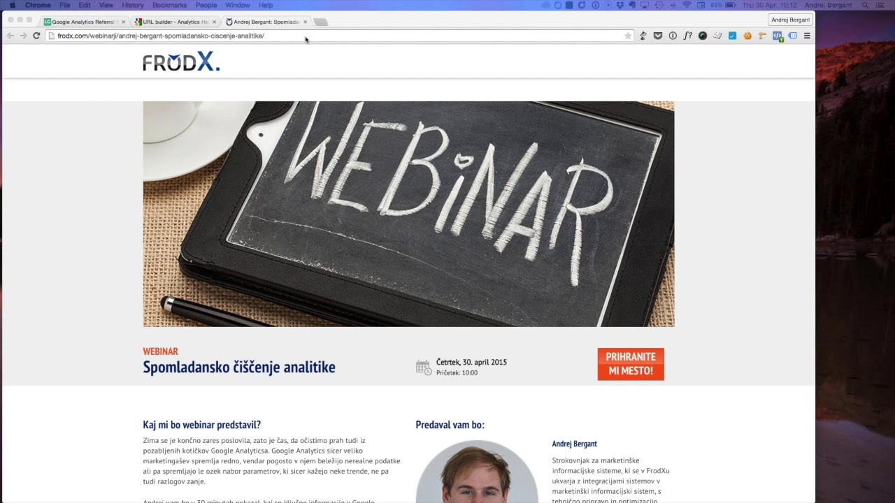 Webinar: Andrej Bergant - Spomladansko čiščenje analitike - YouTube
