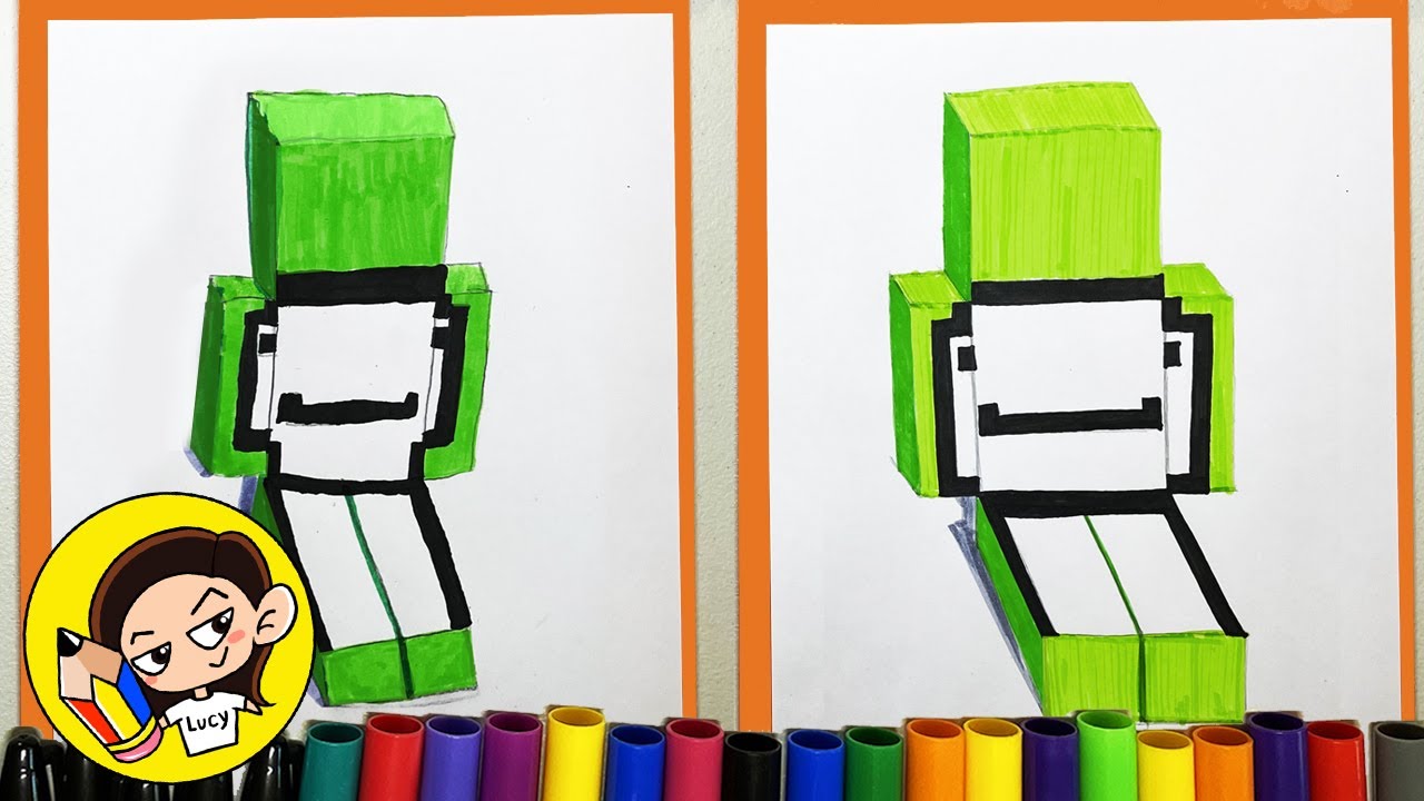 如何画梦|How To Draw Dream |Easy Draw|简笔画｜2022｜Cute|Dream|Minecraft - YouTube