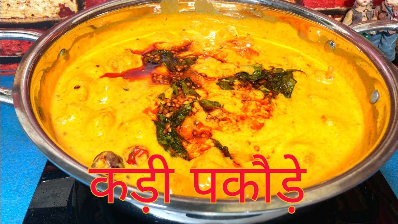 Kadhi Pakora Recipe with Besan Fritters | Authentic Punjabi Kadhi ...