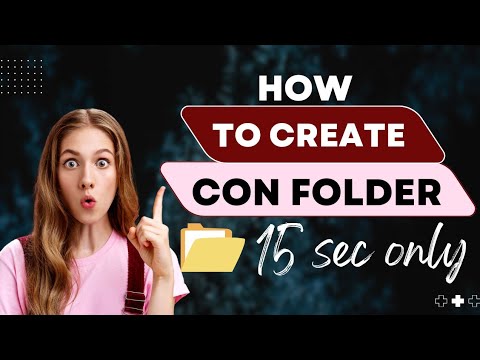 How to create con folder||Shraddha Mam || - YouTube
