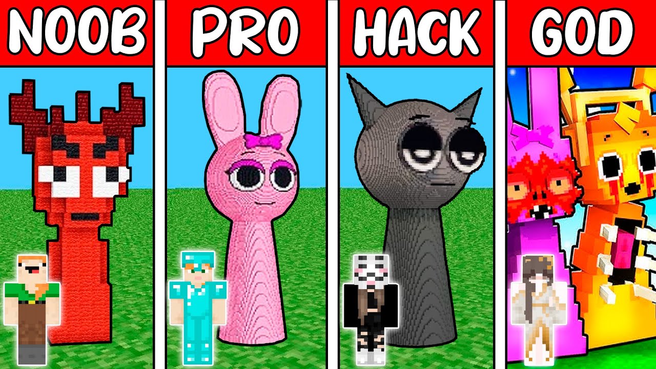 Minecraft Battle: NOOB vs PRO vs HACKER vs GOD: Incredibox Sprunki ...