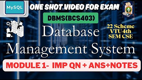 Database Management System-DBMS( BCS403) - YouTube